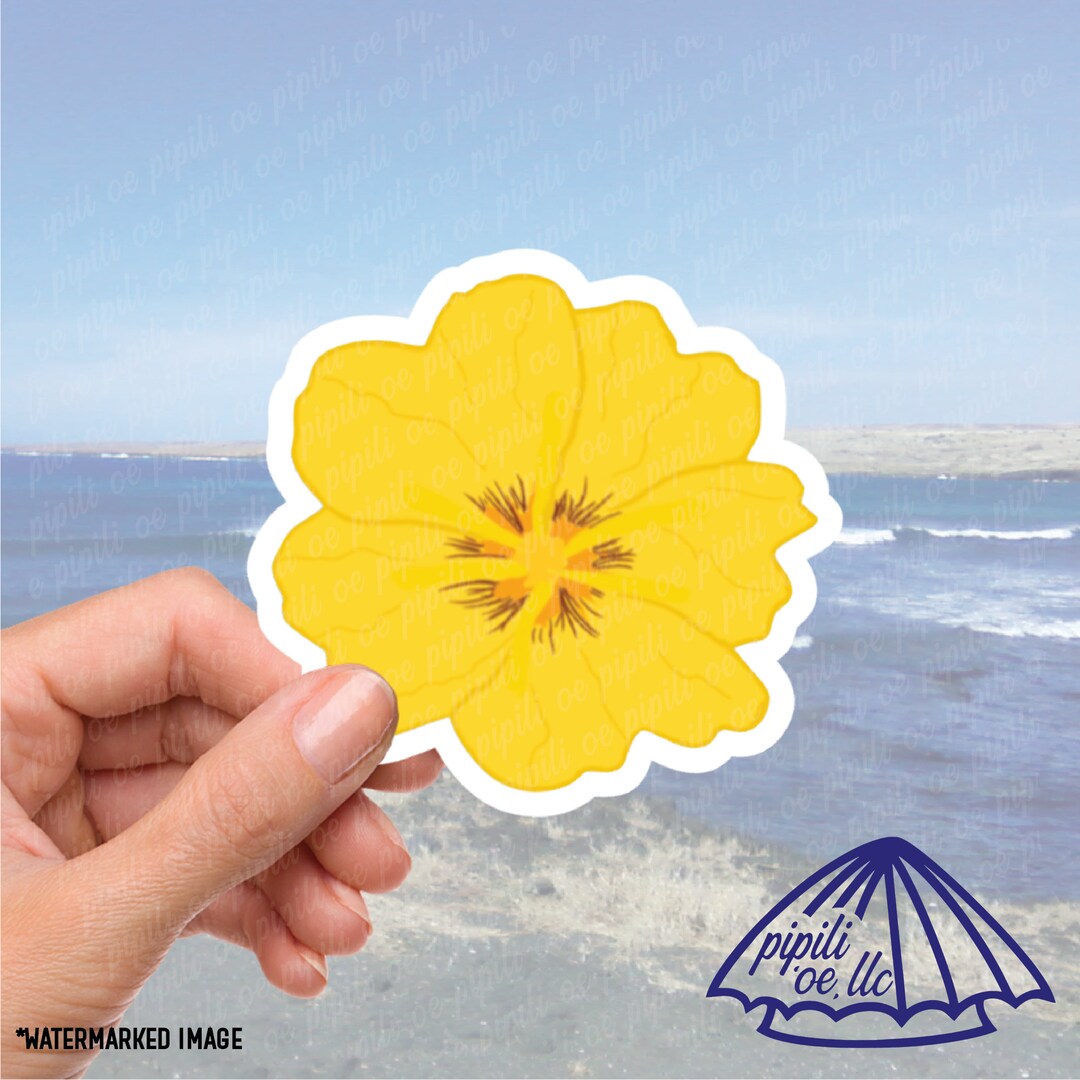 Ilima Flower Sticker - Flower Sticker - Hawaii Flower Sticker - Hawaii ...
