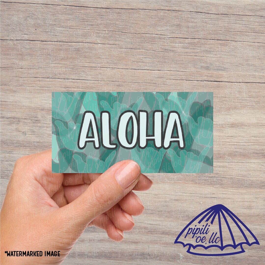 Aloha Shaka Sticker - Aloha Sticker - Shaka Sticker - Hawaii Sticker ...