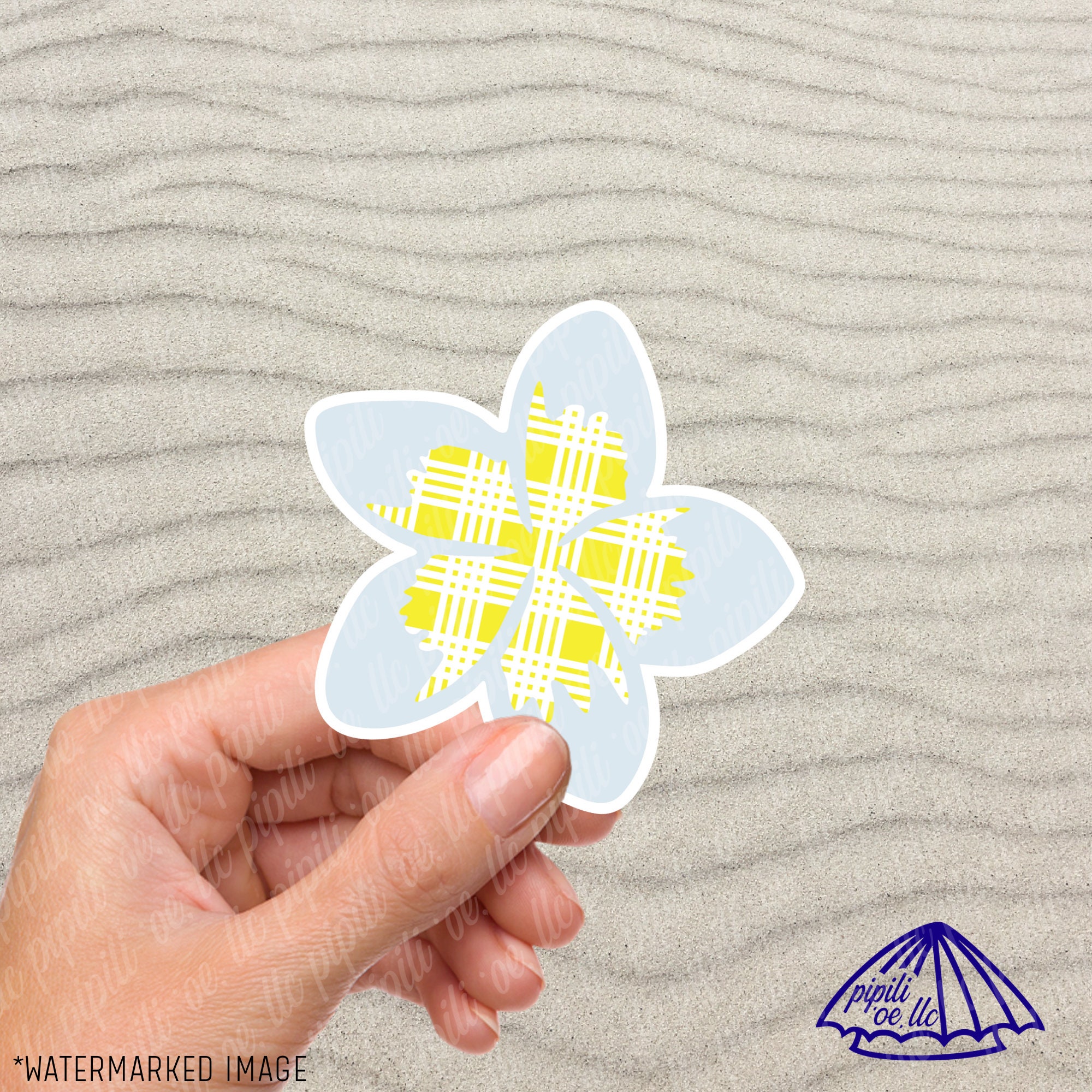 Plumeria Palaka Sticker Flower Sticker Hawaii Sticker - Etsy