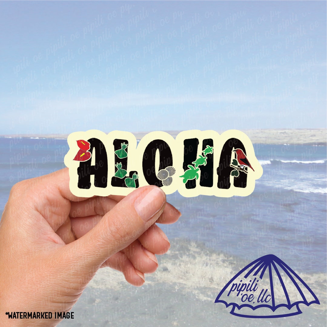 Aloha Sticker - Aloha Acronym Sticker - Hawaii Sticker - Sticker for ...