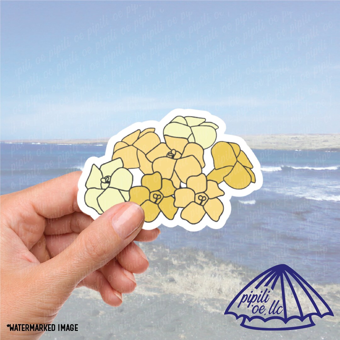 Puakenikeni Flower Sticker - Hawaii Flower Sticker - Tropical Flower ...