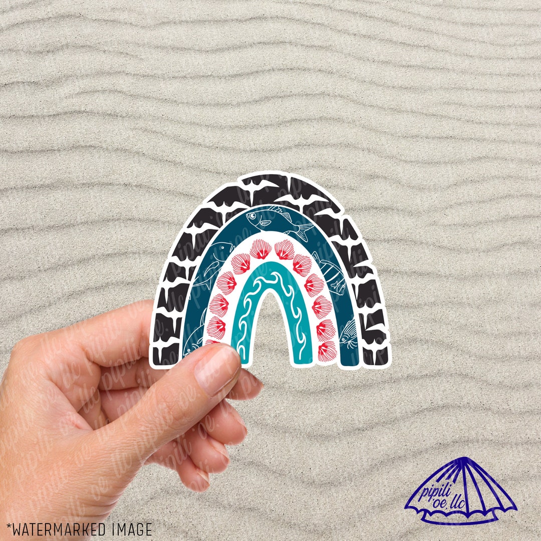 Ocean Rainbow Sticker - Rainbow Sticker - Ocean Sticker - Hawaii ...