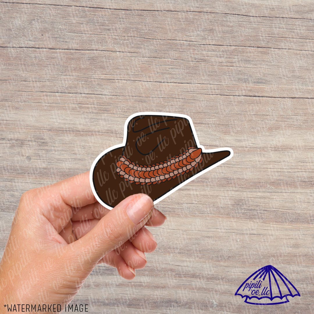 Cowboy Hat Sticker - Paniolo Sticker - Cowboy Hat With Band - Laptop ...