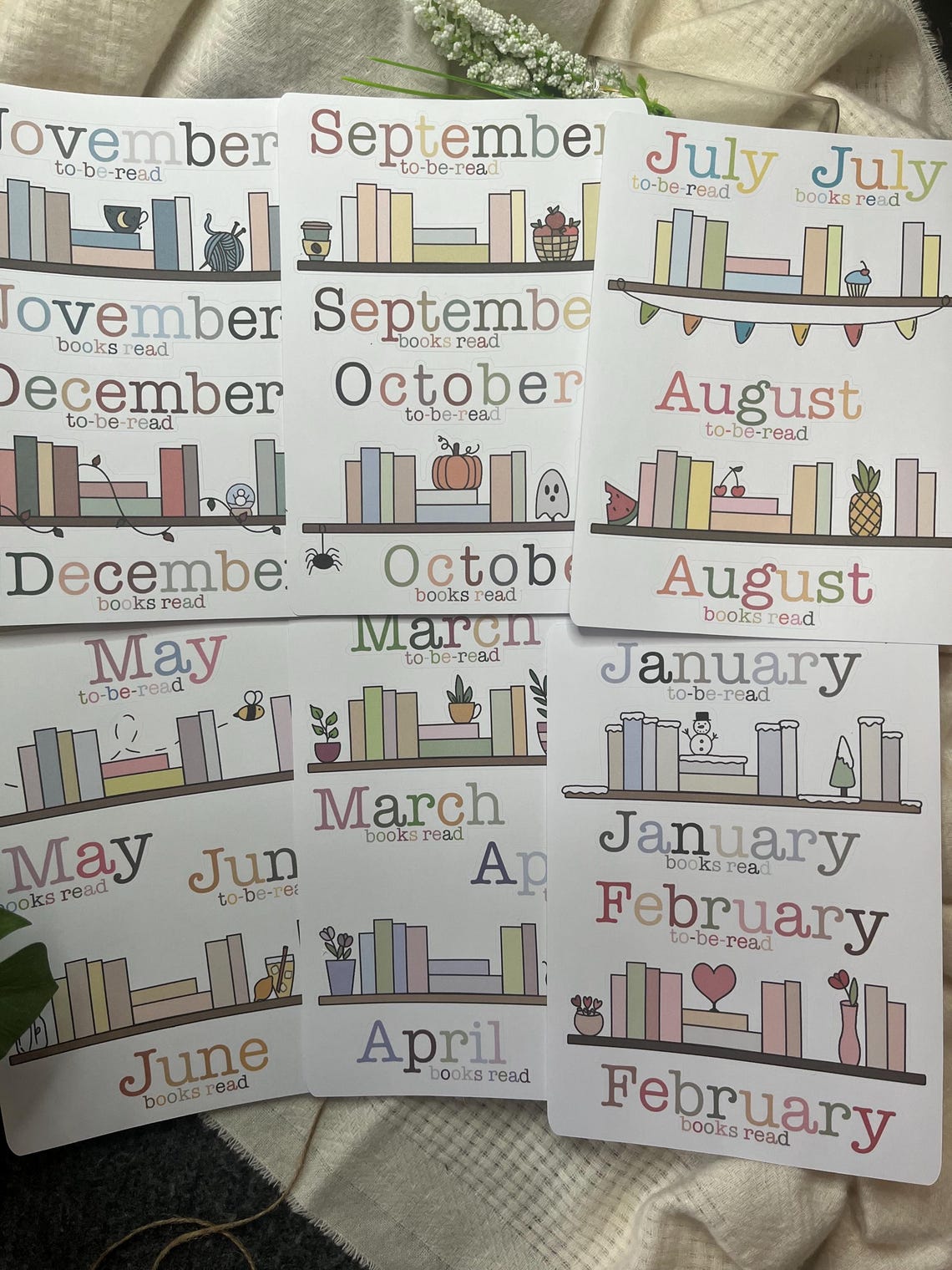 Monthly Book Reviews and Bookshelves - Reading Planner Sticker - Fill ...