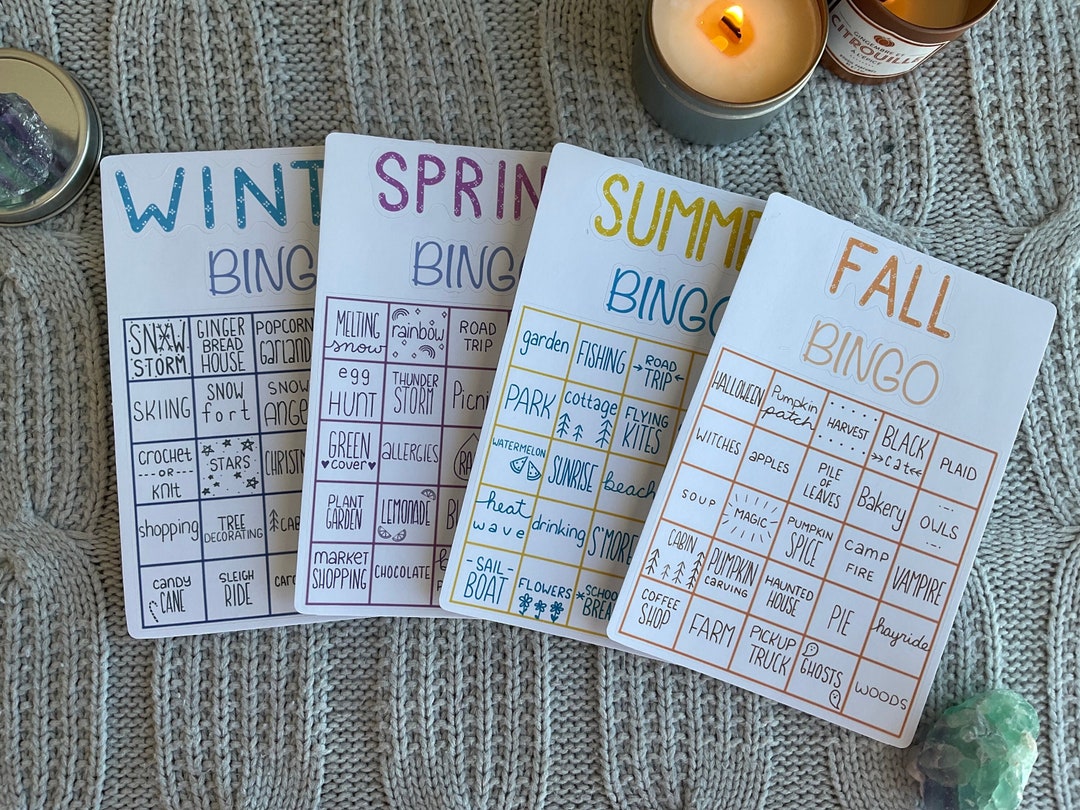 Bookish Journal Bingo Challenge Sticker - Seasonal Bingo Reading ...