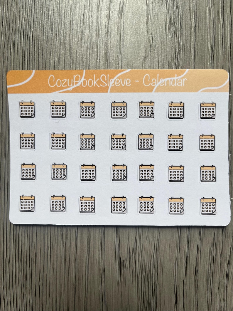 Mini Calendar Icon Calendar Sticker Sheets - Planner Stickers - Bullet ...