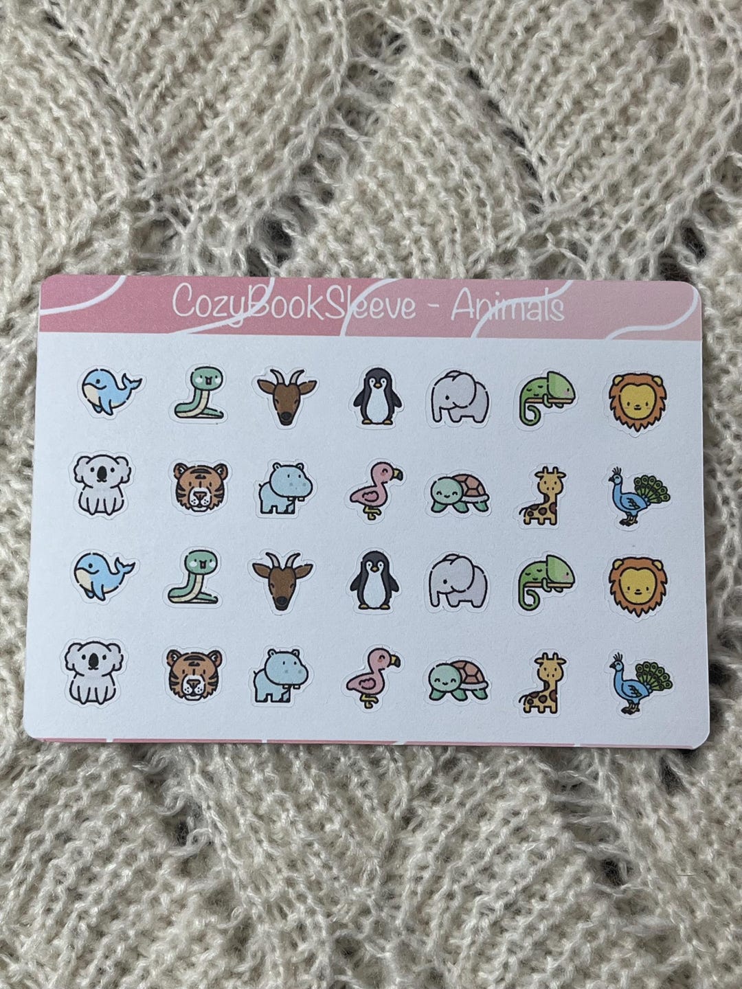 Mini Animals Icon Calendar Sticker Sheets - Planner Stickers - Bullet ...
