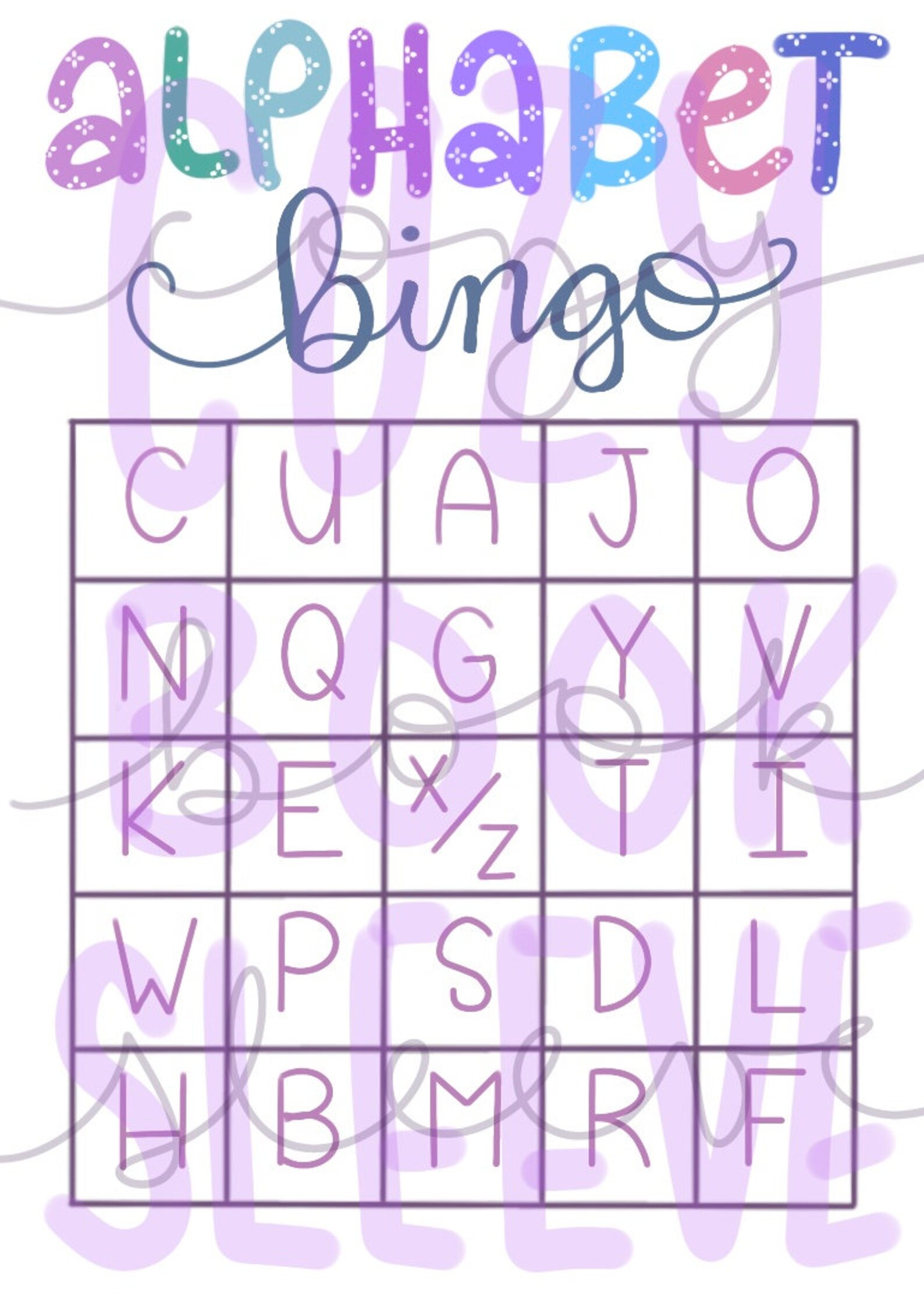 Alphabet Reading Challenge Bingo - Reading Journal Printable Bujo ...