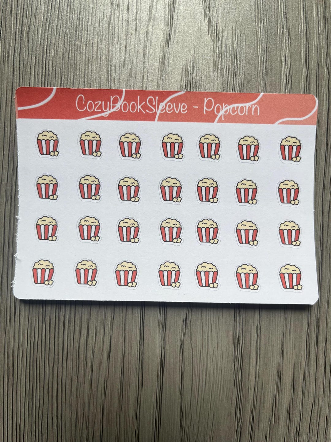 Mini Popcorn Icon Calendar Sticker Sheets - Planner Stickers - Bullet ...