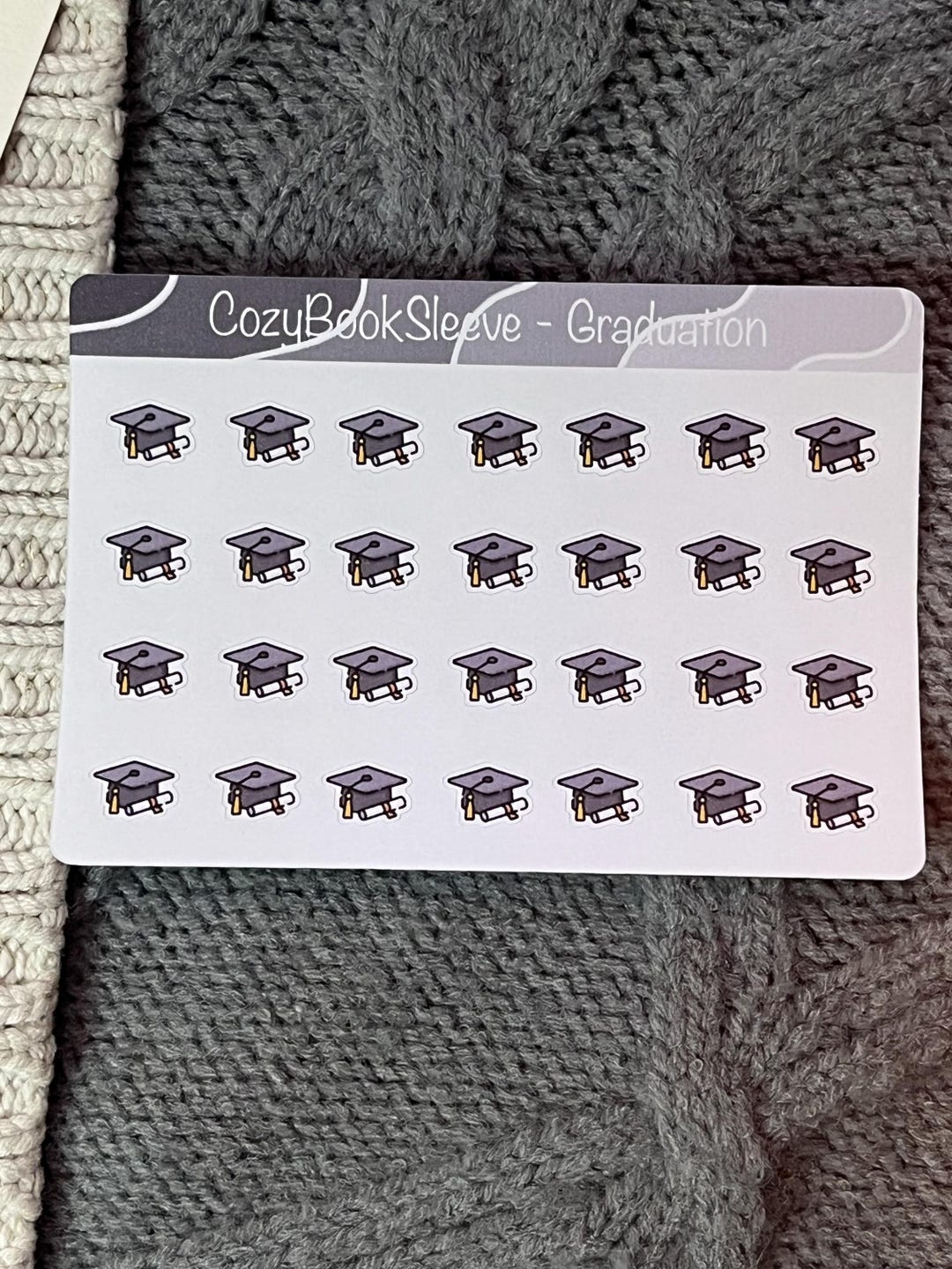 Mini Graduation Icon Calendar Sticker Sheets - Planner Stickers ...
