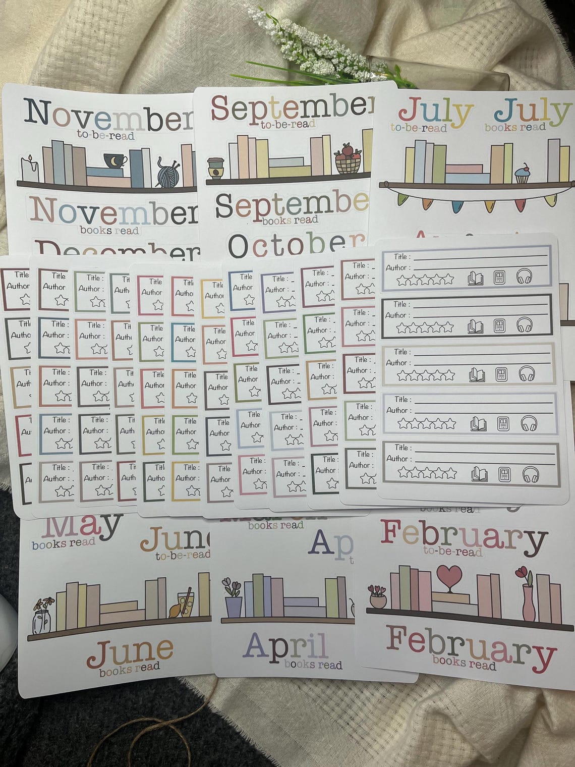 Monthly Book Reviews and Bookshelves - Reading Planner Sticker - Fill ...