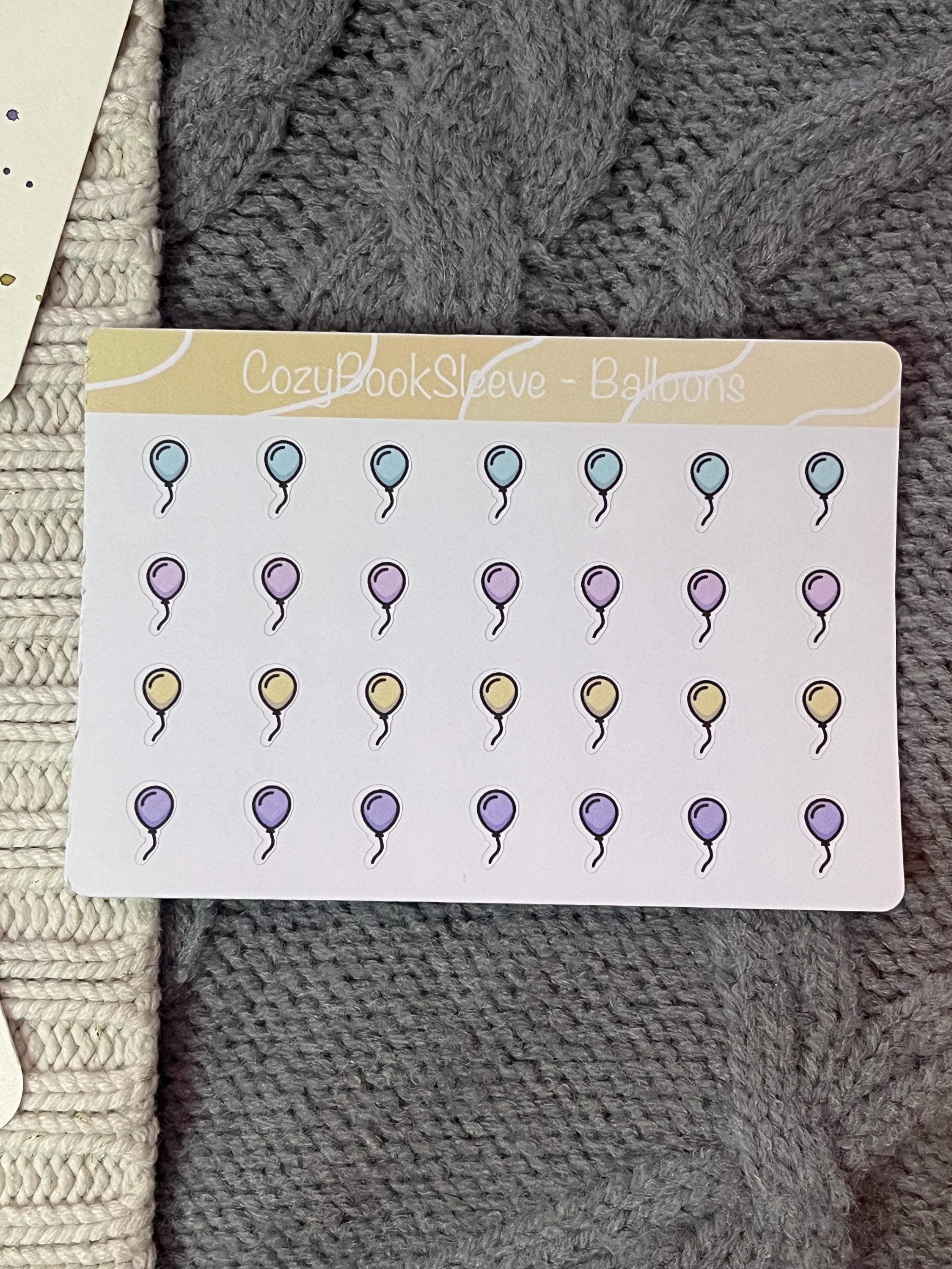Mini Balloons Celebrate Birthday Icon Calendar Sticker Sheets - Planner ...