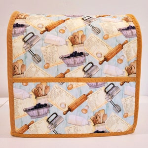 Baking Theme Kitchenaid Mixer Cover With Pockets, Quilted, Lined ...