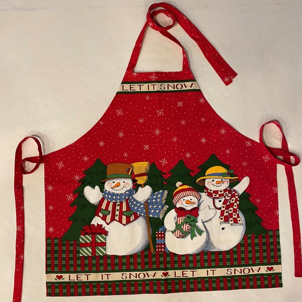 Snowman Apron - Etsy
