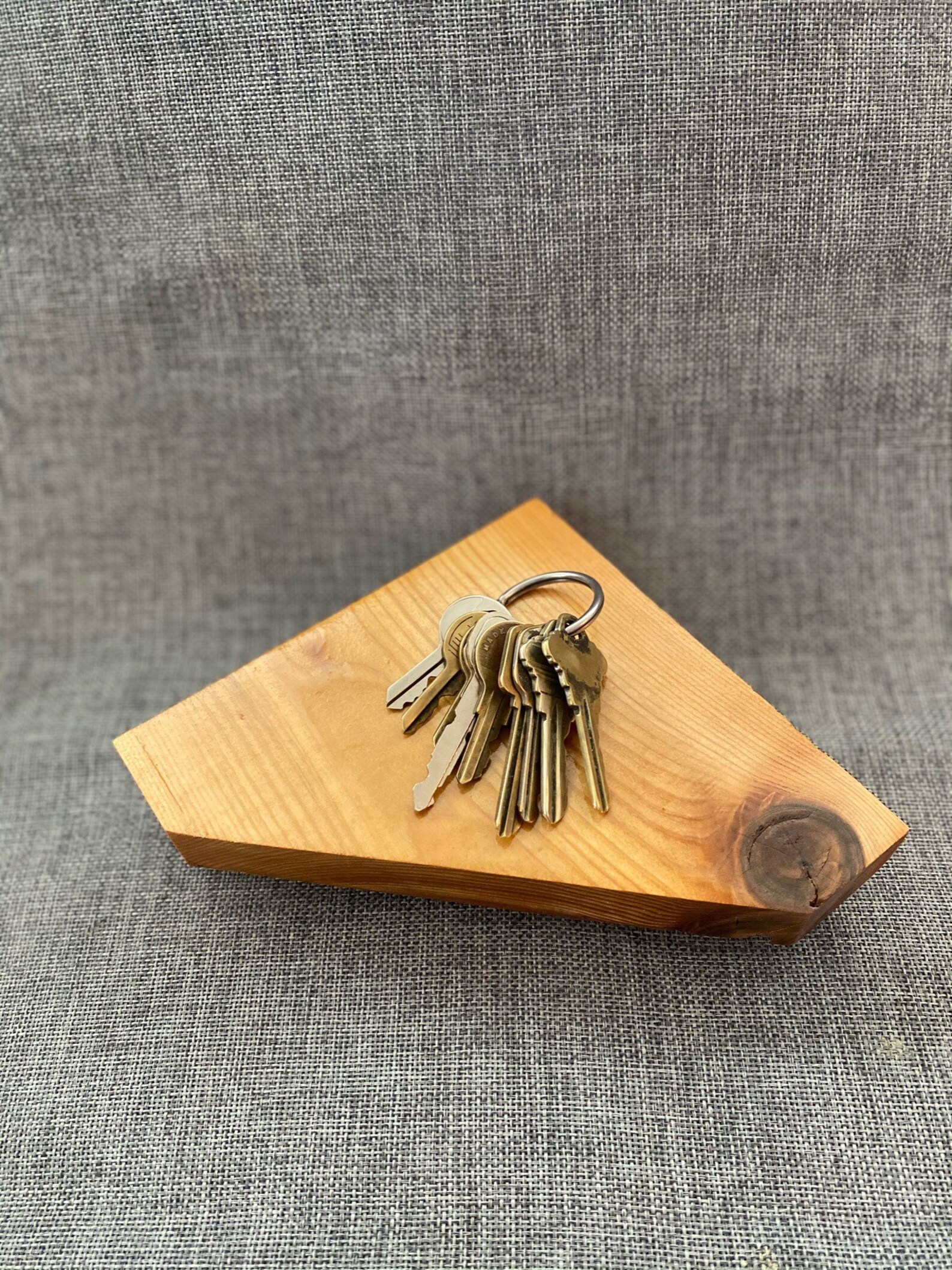 Mini Wooden Stand Riser, Cedar, Reclaimed Cut Corner Triangle - Etsy