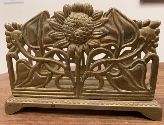 Vintage Brass Letter Rack | Etsy