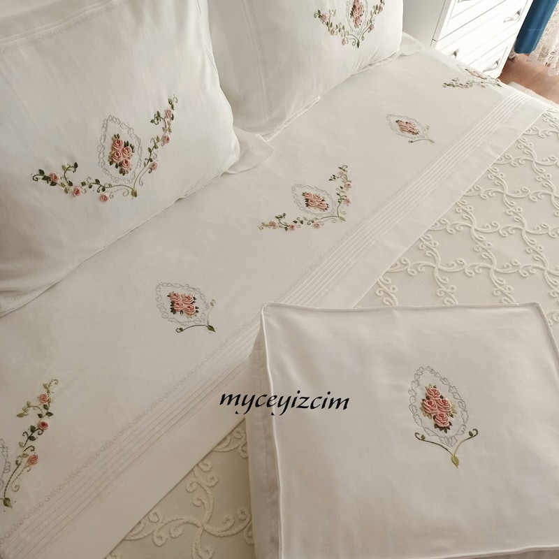 Embroidered Bedding - Etsy