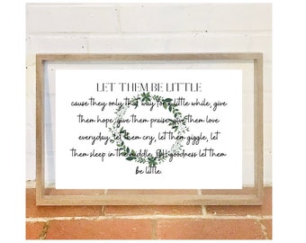 Printable Wall Art Let Them Be Little Instant Digital Download Boho Art ...