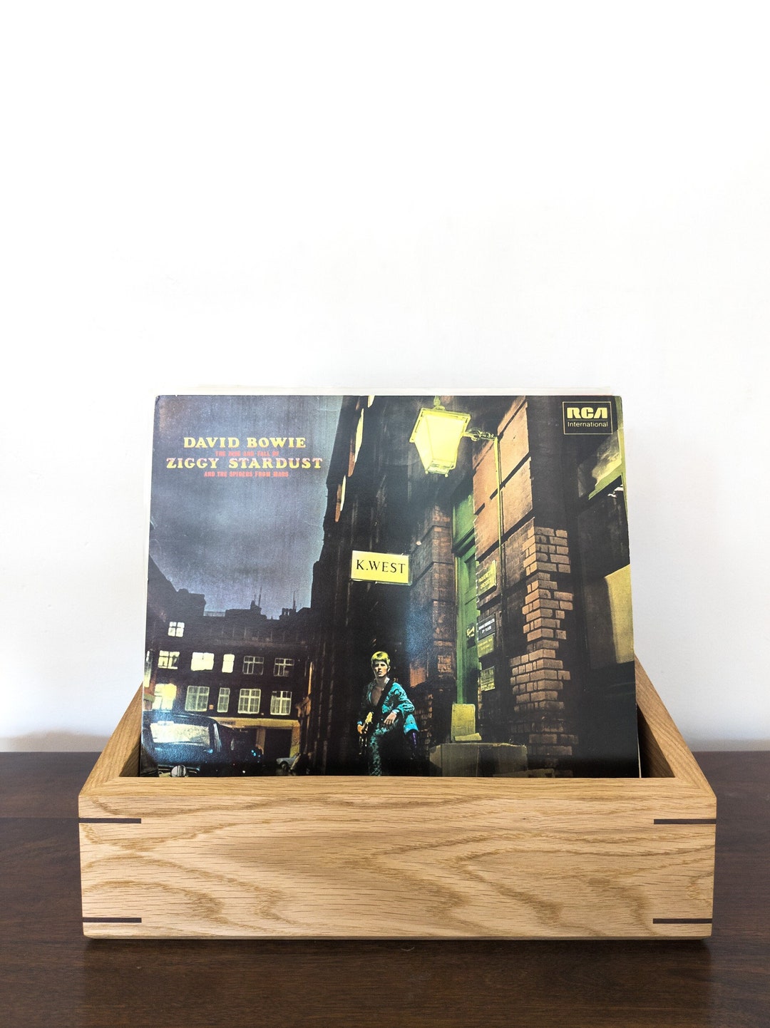 Oak Record Storage Box: Tabletop Vinyl Holder, Wall Mountable - Etsy