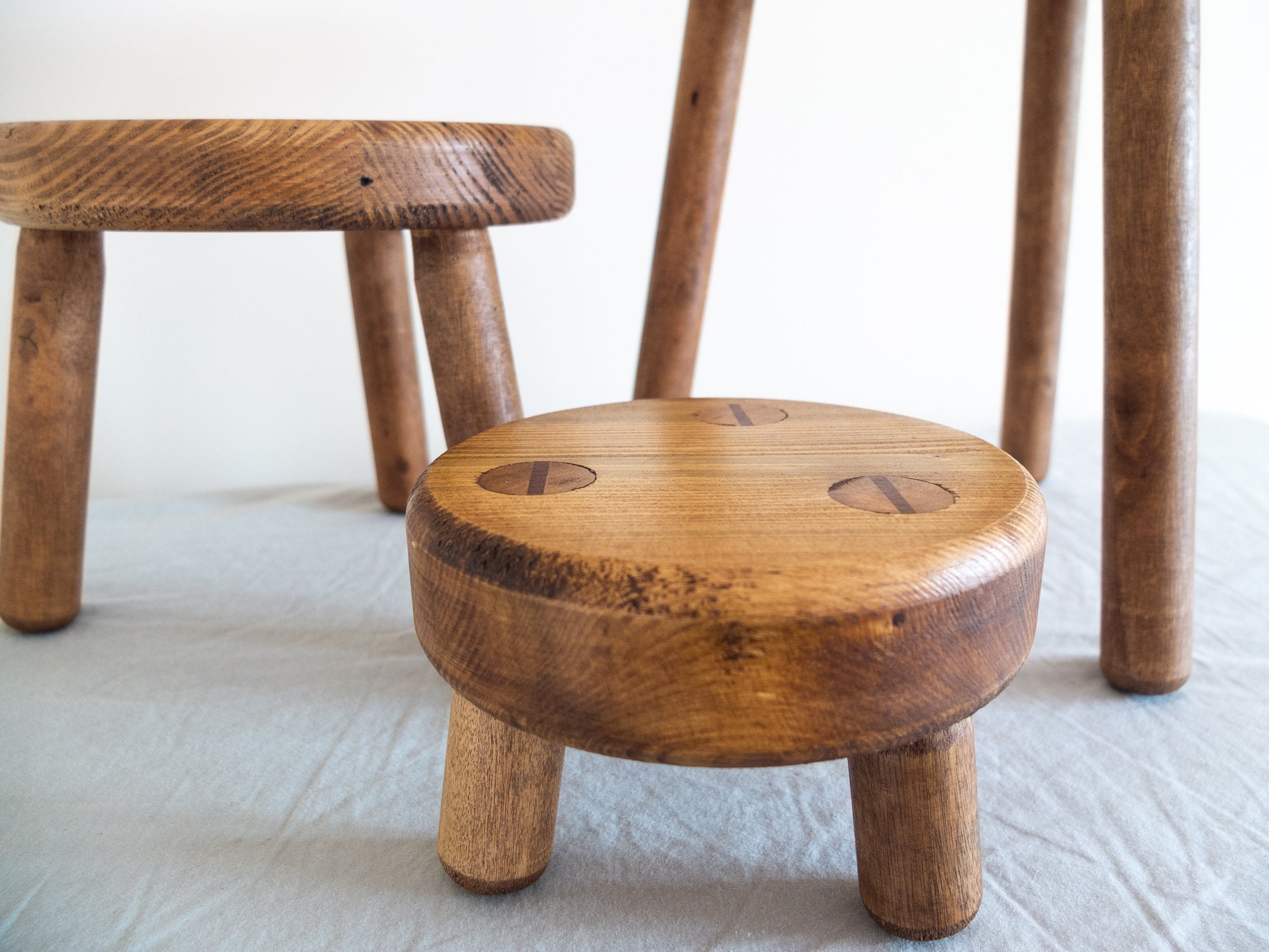 Trio of Rustic Plant Stools Plant Stool Set Rustic Stool | Etsy UK