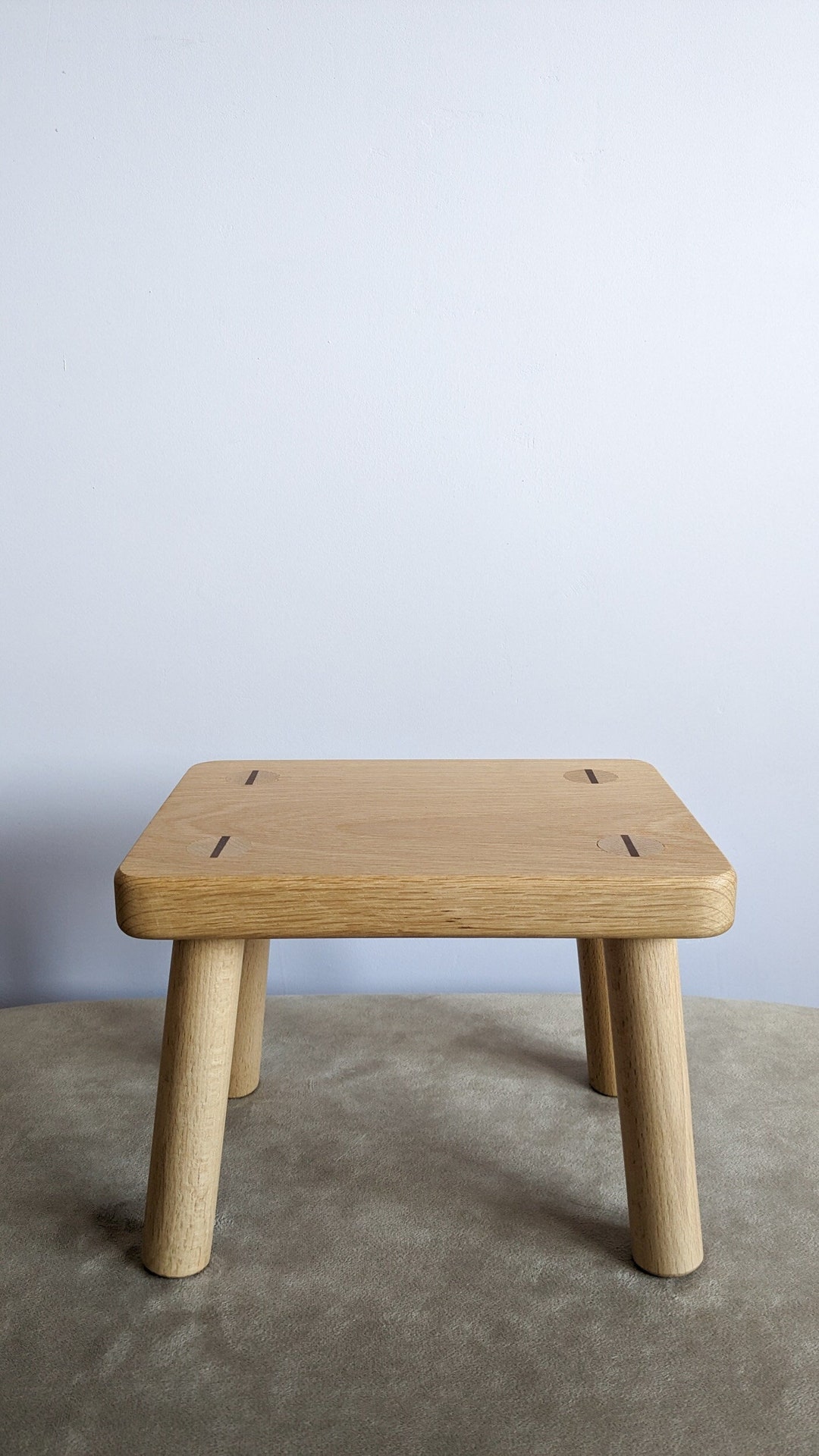 Rectangular Oak Stool, Oak Wood Stool, Small 4 Leg Stool, Traditional ...