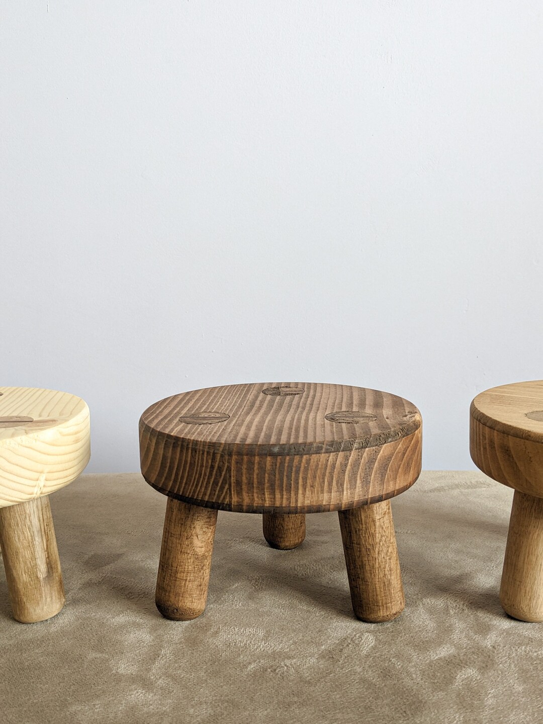 Tiny Stool: Handmade, Round Milking Stand - Etsy