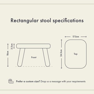 Rectangular Plant Stool, Farmhouse Stand, 4 Leg Wooden Stool, Small ...