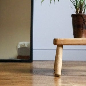 Rectangular Rustic Plant Stool, Reclaimed Wood, 4 Leg Rustic Stool ...