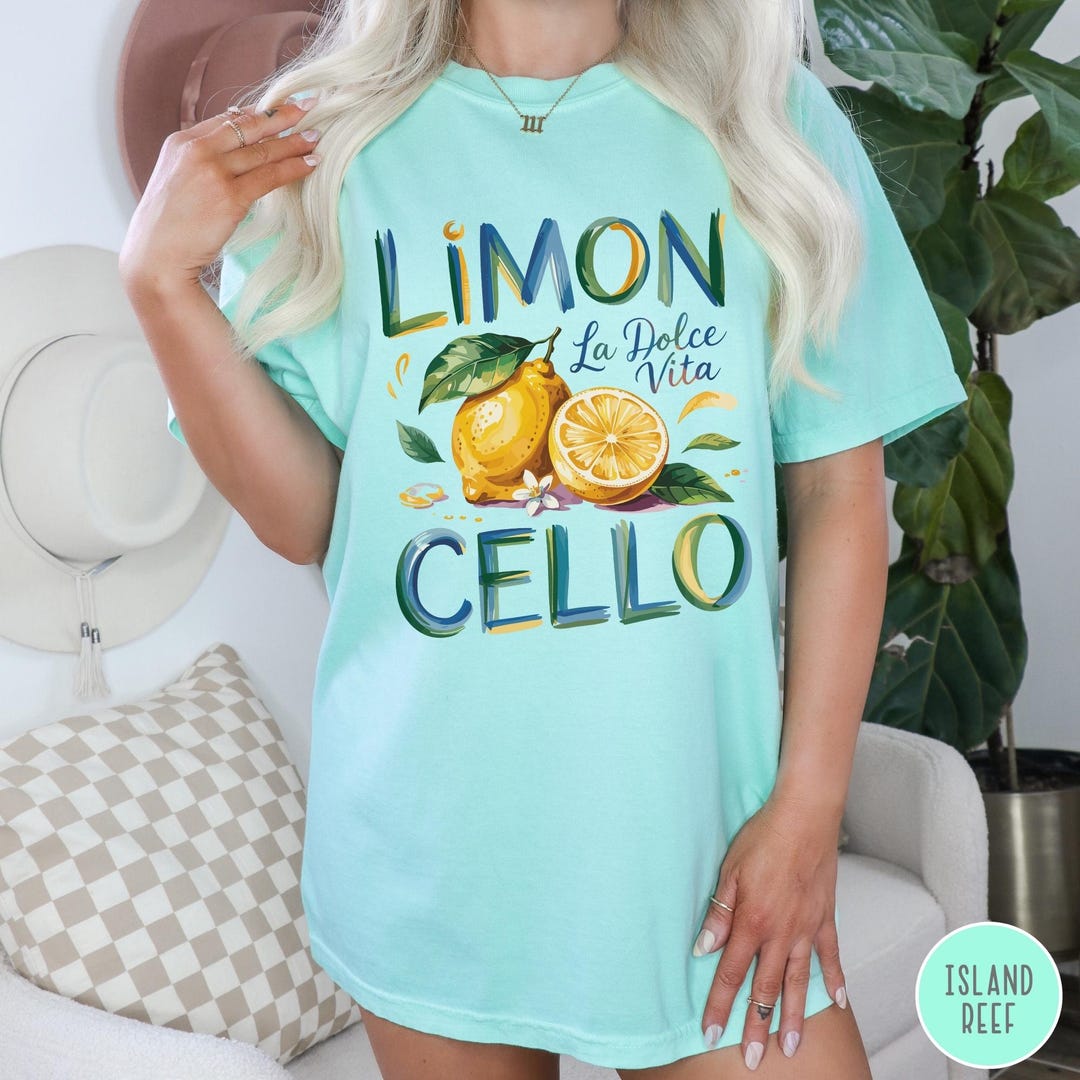 Limoncello T-shirt, Lemon Graphic Tee, Amalfi Coast Shirt, Italy Travel ...