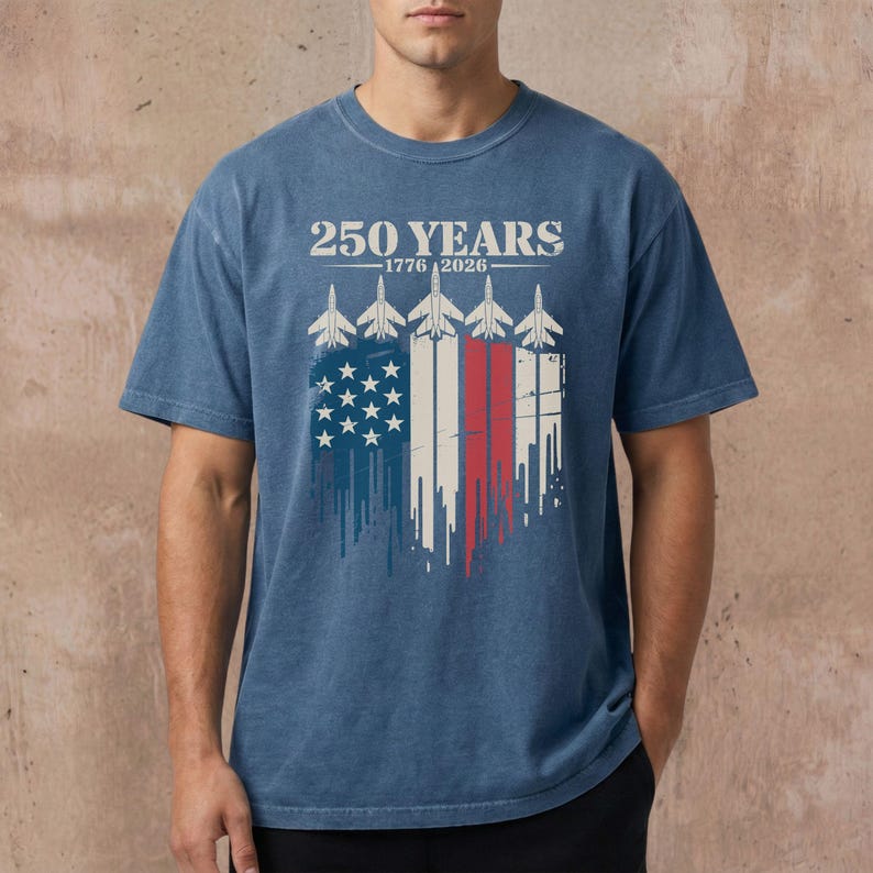 250 Years Patriotic Shirt, 1776 2026 America Anniversary Tee, Vintage ...