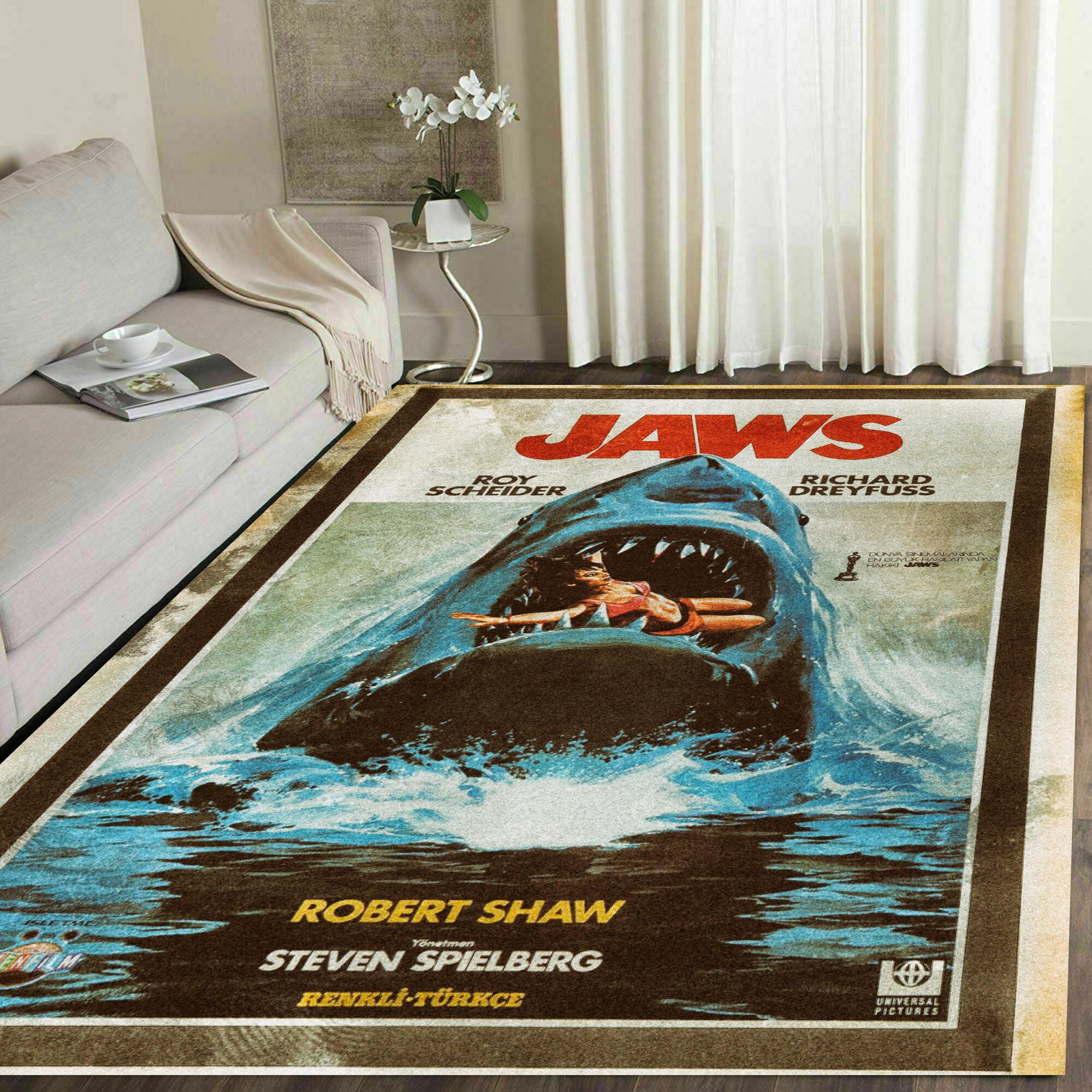 Jaws Movie Rug Classic Movie Area Rug Retro Film Carpet | Etsy