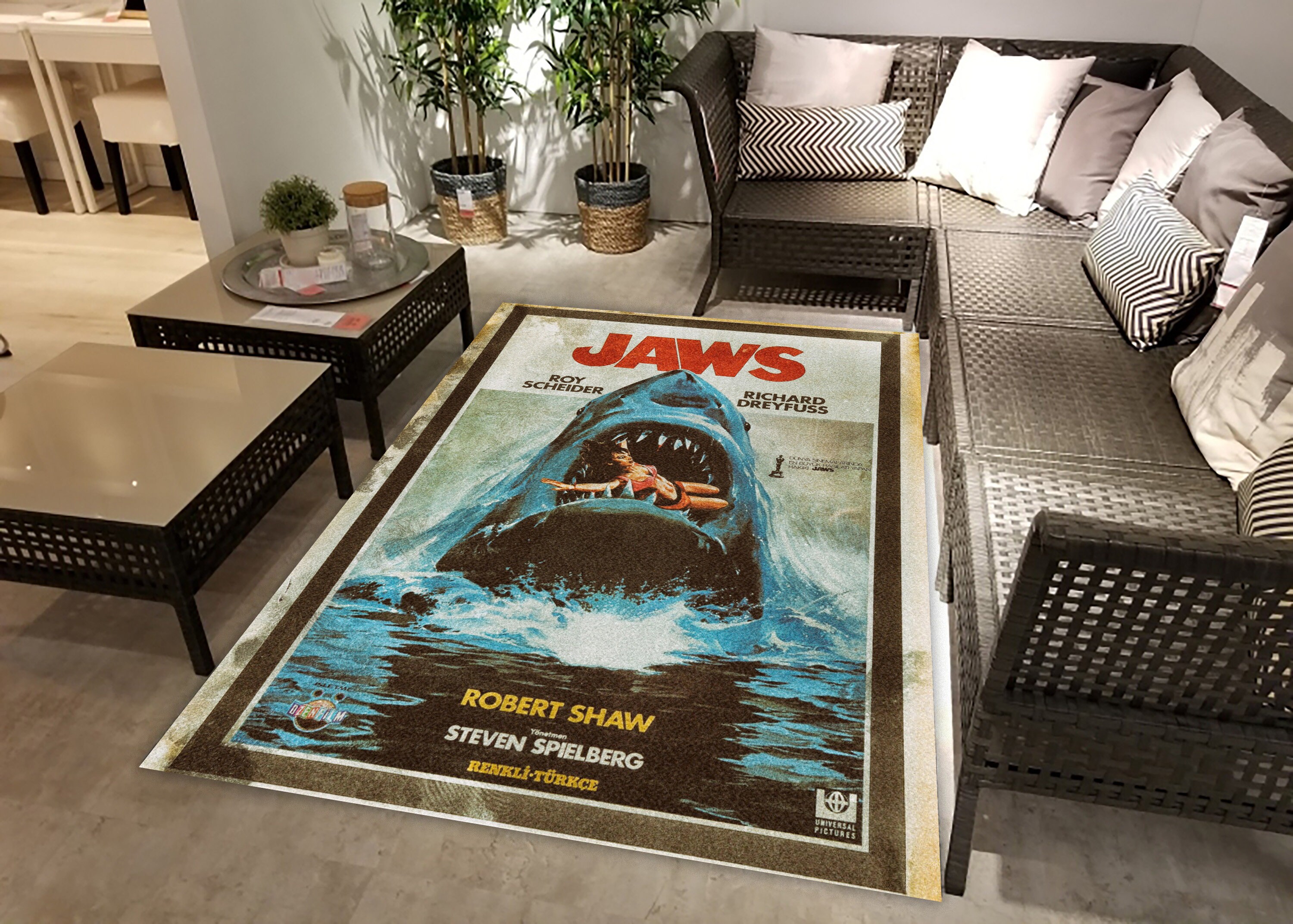 Jaws Movie Rug Classic Movie Area Rug Retro Film Carpet | Etsy
