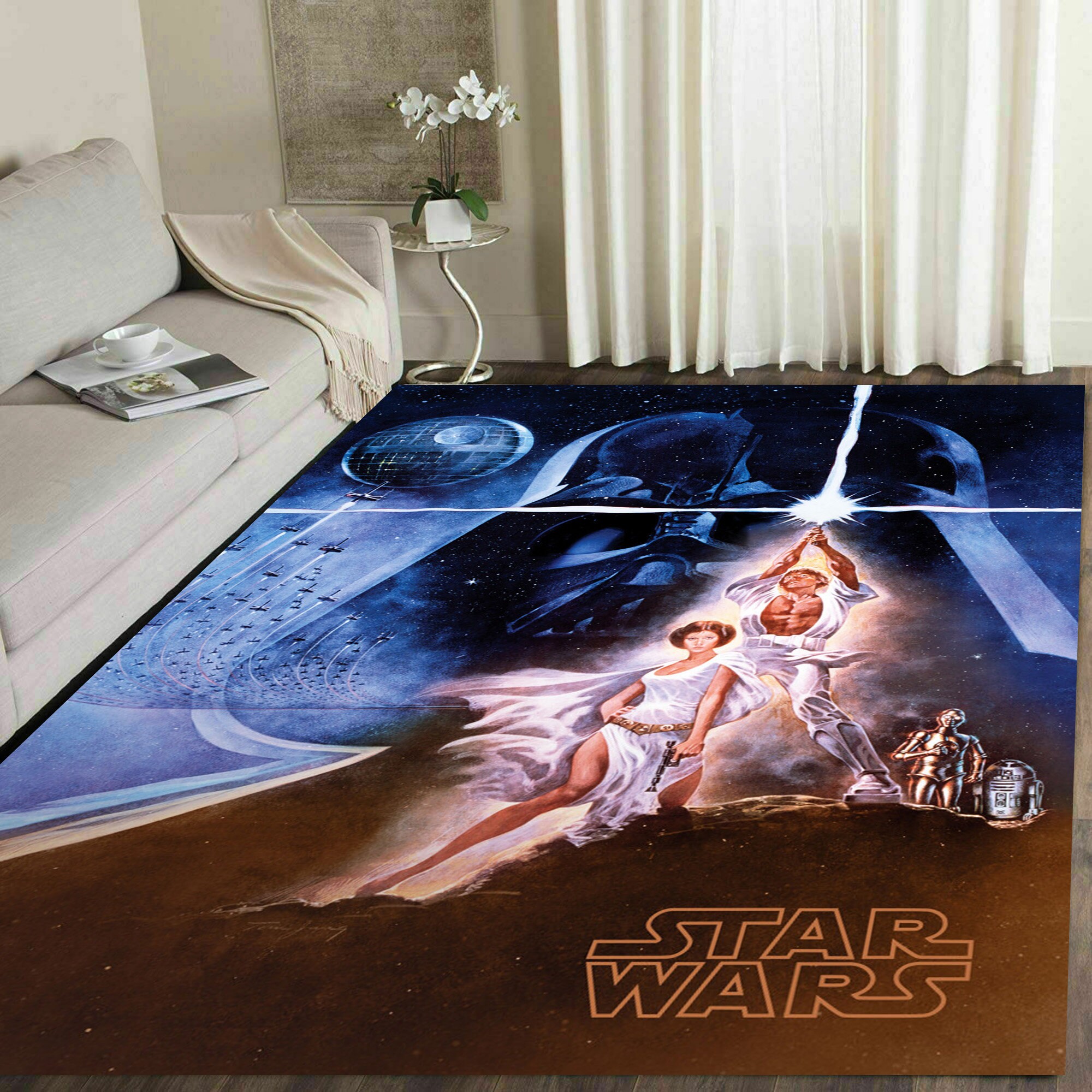 Star Wars Movie Rug Classic Movie Area Rug Retro Film | Etsy