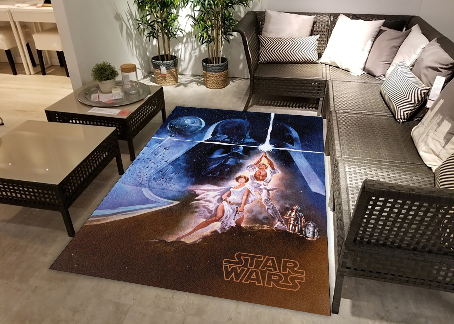 Star Wars Movie Rug Classic Movie Area Rug Retro Film | Etsy