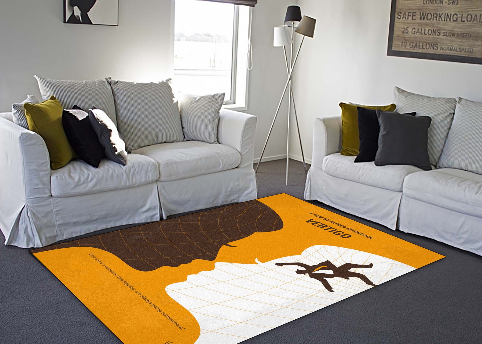 Vertigo Movie Rug Classic Movie Area Rug Retro Film Carpet | Etsy