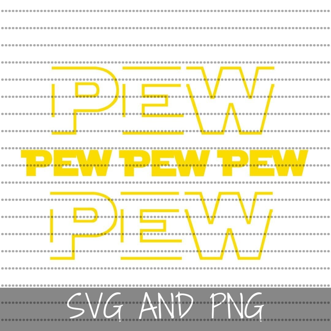 Pew Pew Pew Yellow Black SVG and PNG Star Wars - Etsy