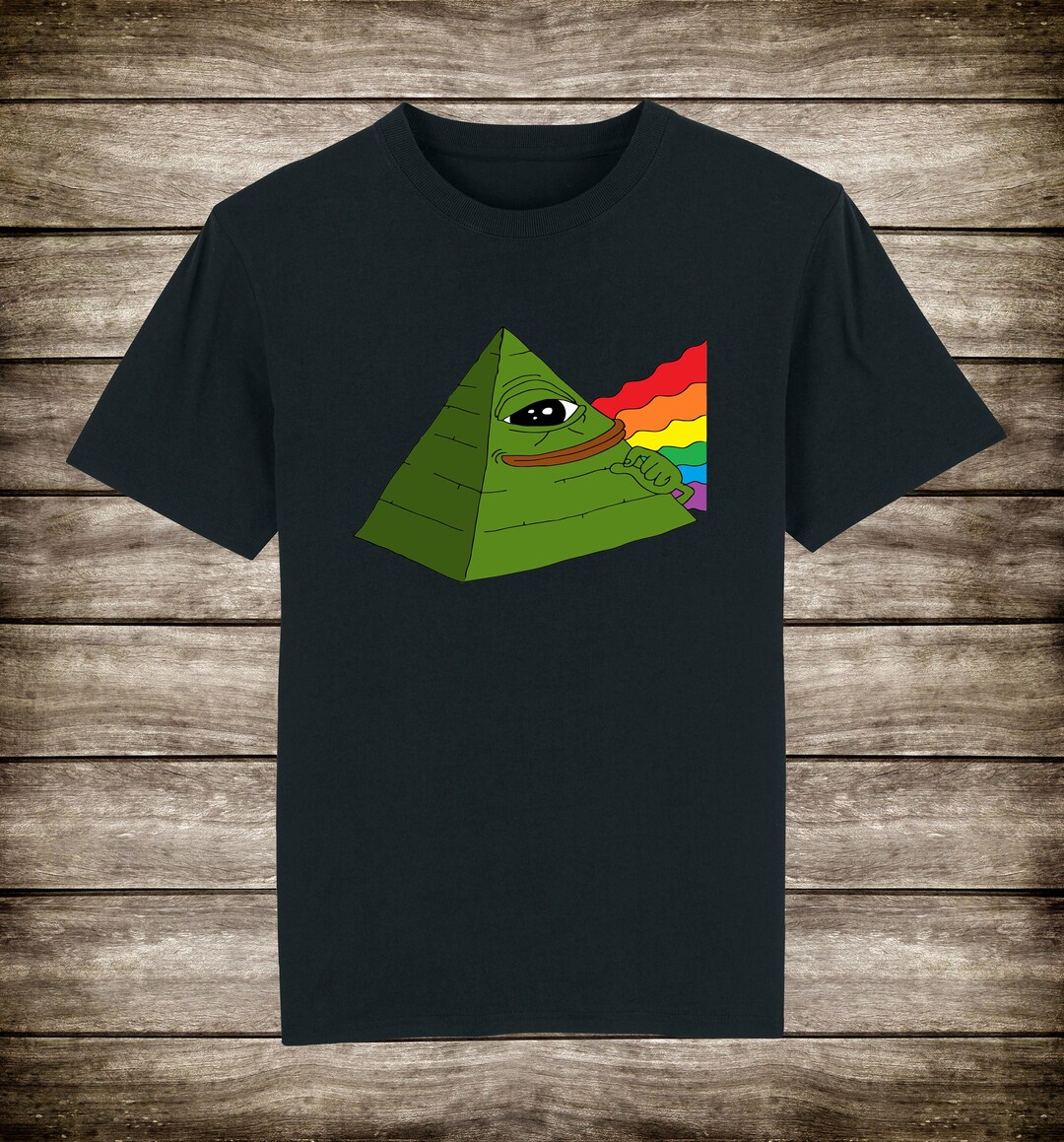 Pepe the Frog Illuminati Pyramid Rainbow T-shirt Unisex Man - Etsy