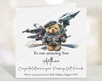Passing Out Card, Personalised RAF Royal Air Force Passing Out Parade ...