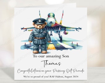 Passing Out Card, Personalised RAF Royal Air Force Passing Out Parade ...