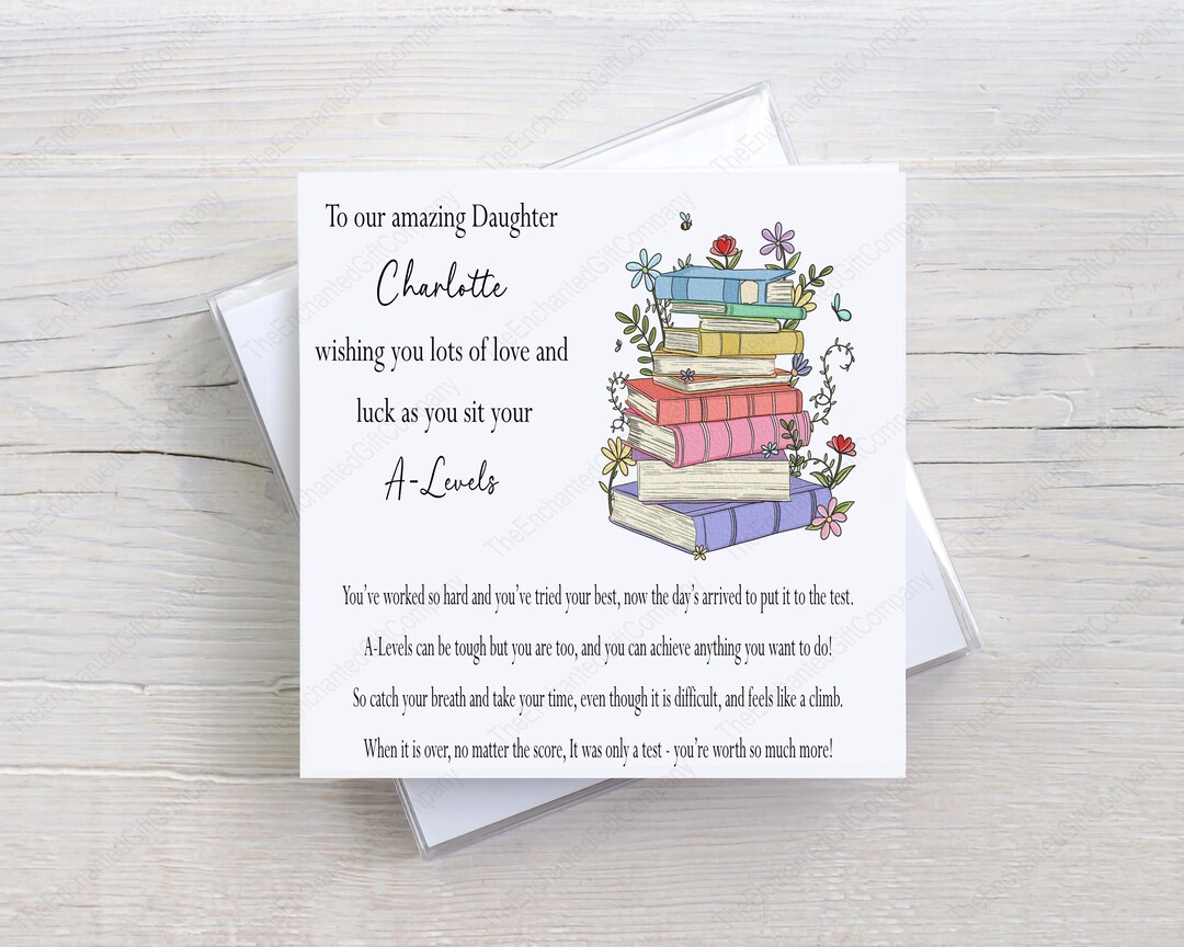 Good Luck in Your A-levels Card, A-levels Card, Exams Card, Sixth Form ...