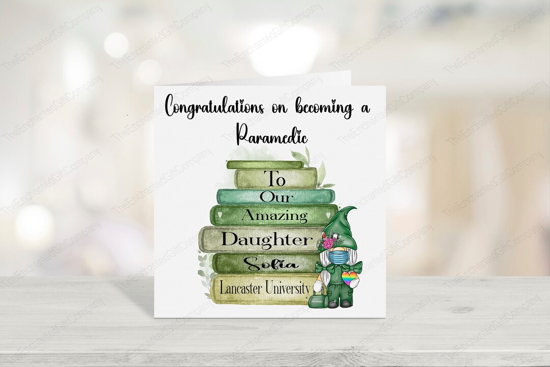 Congratulations on Becoming a Paramedic, Graduation Card, Paramedic ...