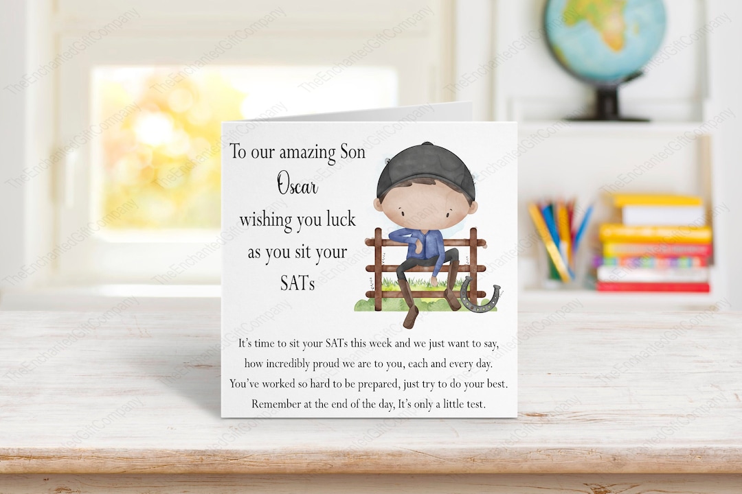 Good Luck on Your Sats Card, Sats, Exams Card, Primary School Exams ...