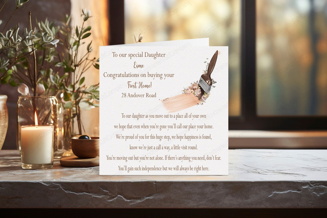 Personalised Congratulations on Your New Home Keepsake Card, Daughters ...