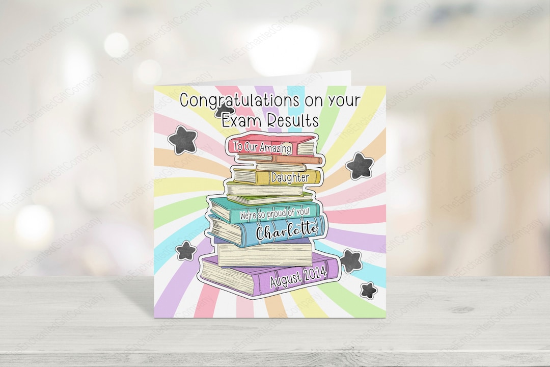 Congratulations on Your Exam Results Card, Exam Card, School Exam ...