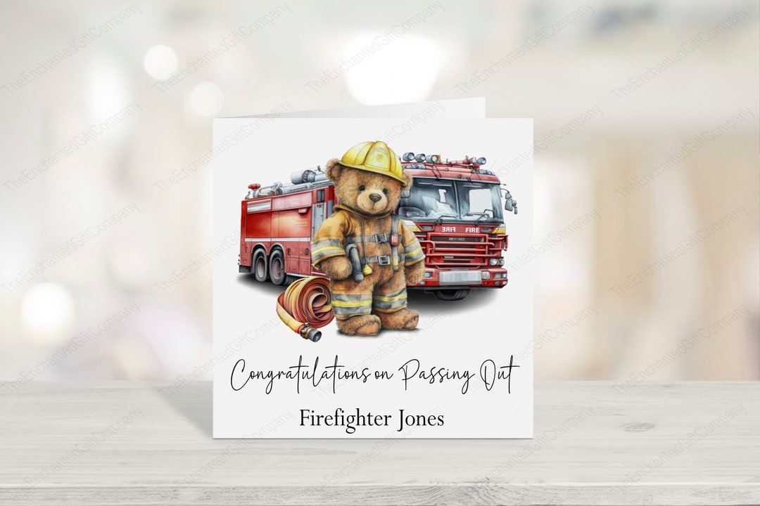 Firefighter Passing Out Card, Fire Brigade Card, Passing Out Parade ...