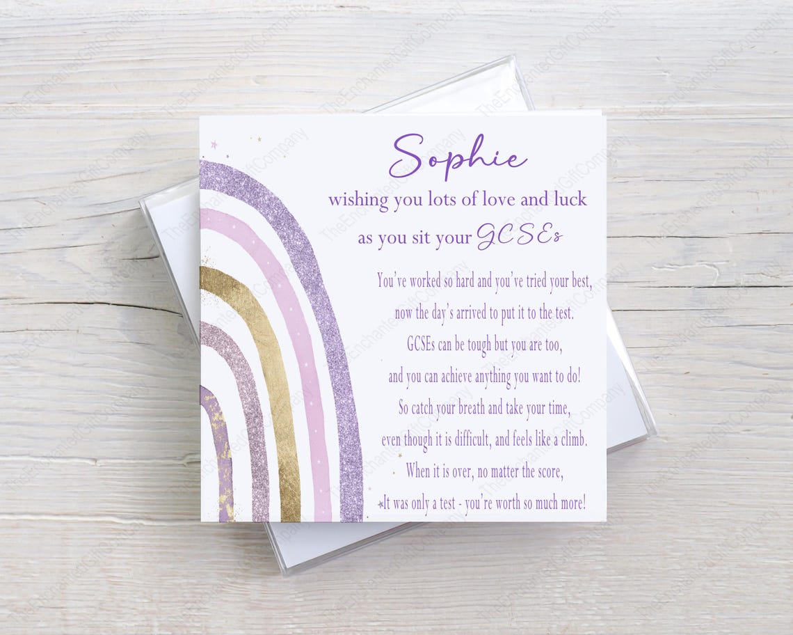 Good Luck on Your Gcses Card, Gcses Card, Exams Card, Secondary School ...