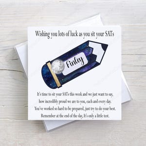 Sats Good Luck Card, Personalised Good Luck in Your Exams, Good Luck ...