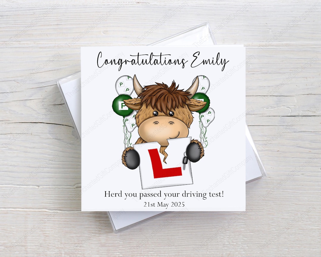 Personalised Congratulations Driving Test Greetings Card, Passed ...