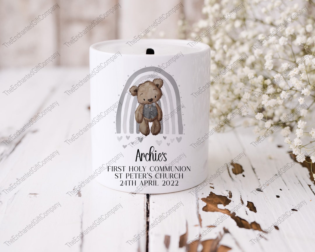 Holy Communion Money Box. Personalised First Holy Communion Gift. - Etsy