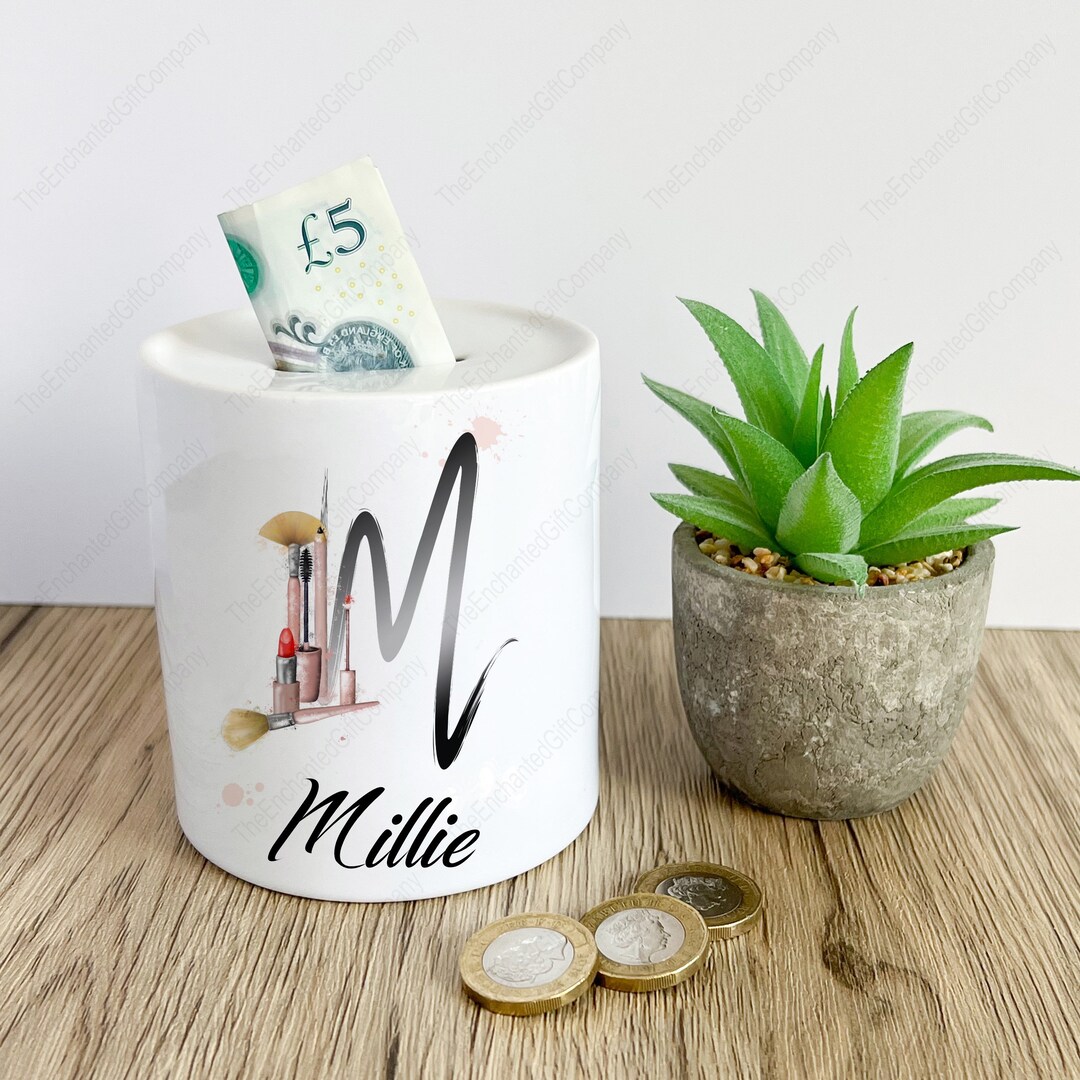 Money Box, Personalised Money Box, Coin Bank, Make up Money Box, Make ...